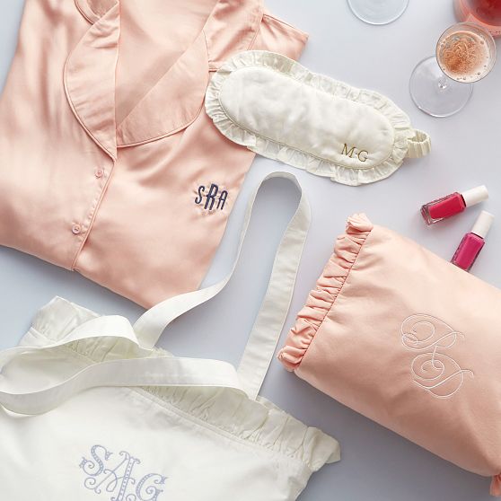 Ruffle Sateen Eye Mask | Mark and Graham