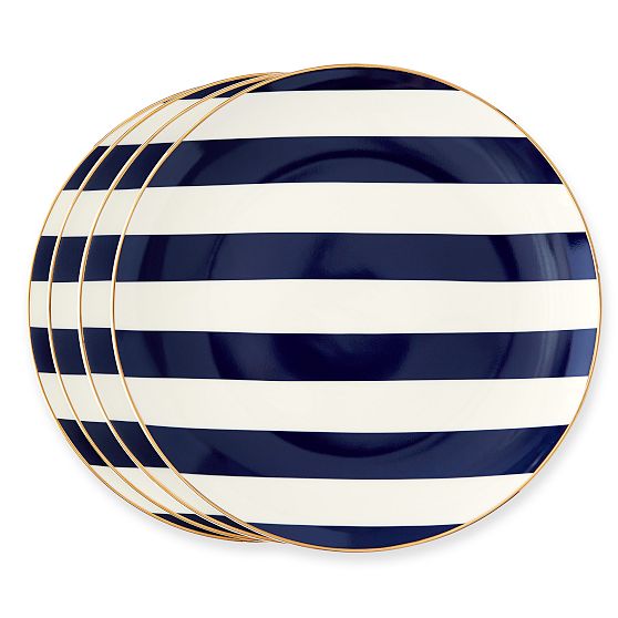 Sausalito Striped Dinner Plates - Set of 4 | Mark and Graham