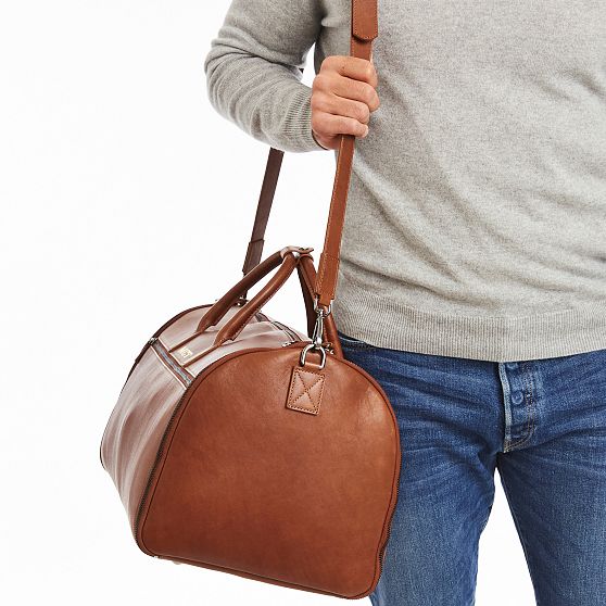 Carson Leather 2-in-1 Garment Bag | Mark and Graham