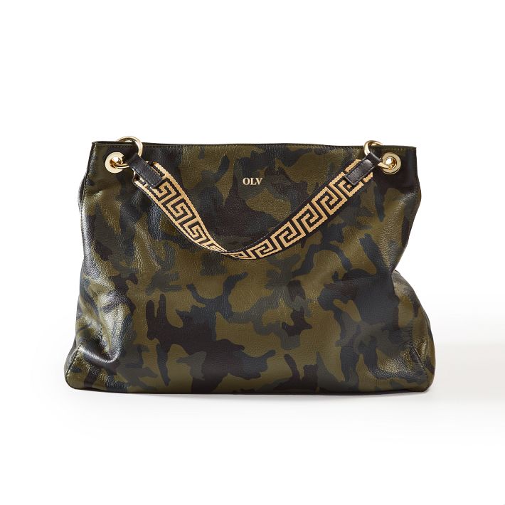 Build Your Bag Shoulder Strap, Greek Key Twill | Mark and Graham