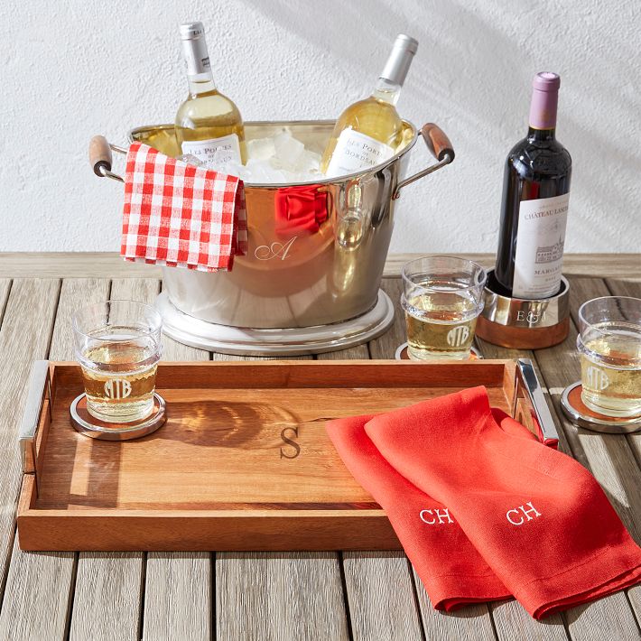 Wood & Silver Party Bucket - Elegant Drink Chiller | Mark and Graham
