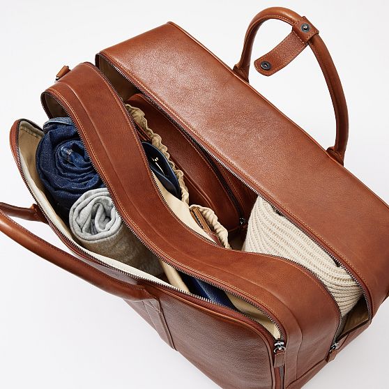 Carson Leather Overnighter | Mark and Graham