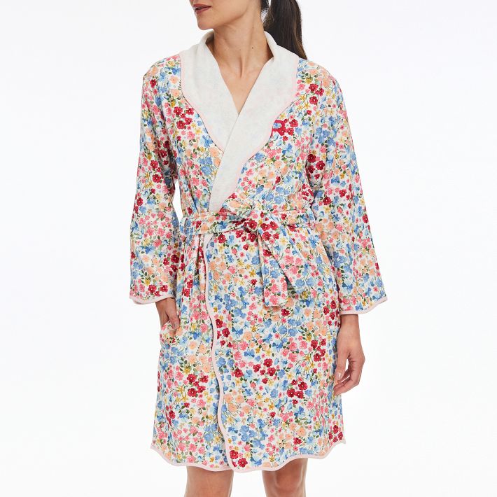 Scalloped Terry Robe - Soft & Stylish Loungewear | Mark and Graham