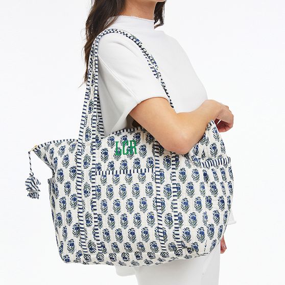 Block Print Diaper Bag | Mark and Graham