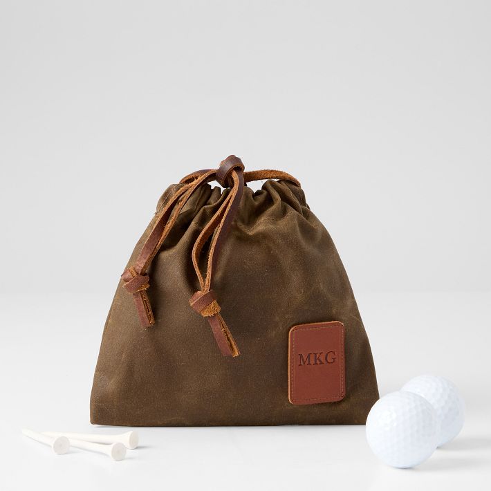 Waxed Canvas Drawstring Pouch | Mark and Graham