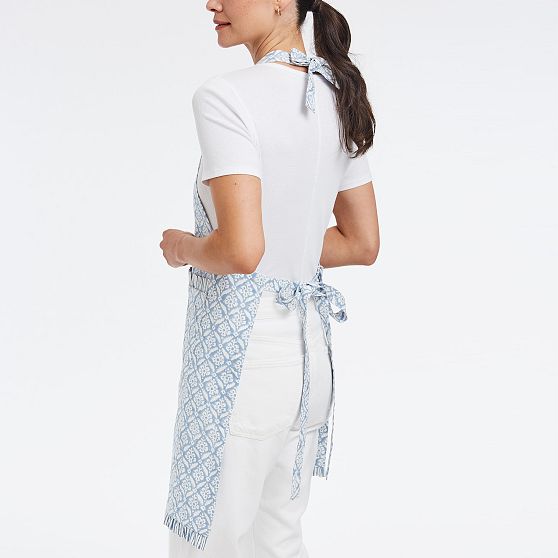 Block Print Ruffle Apron | Mark and Graham