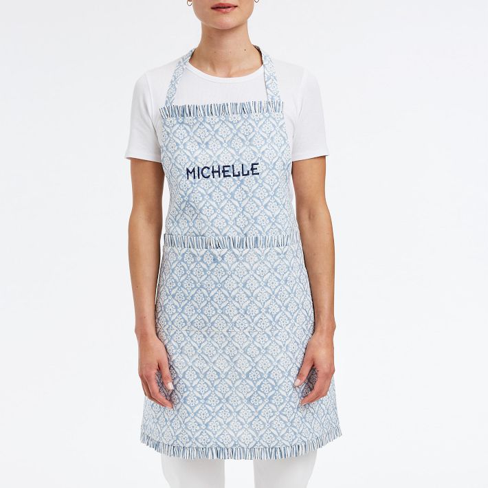 Block Print Ruffle Apron | Mark and Graham