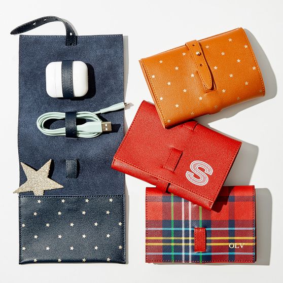 Plaid Leather Charger Roll Up Pro, Foil Debossed | Mark and Graham