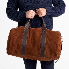 Italian Suede Weekender Bag | Personalized Travel Bags | Mark and Graham