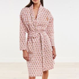 Block Print Robe - Elegant Cotton Lounge Wear | Mark and Graham