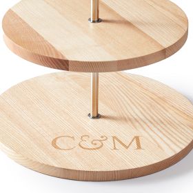Ash Wood Tiered Serving Stand - Elegant Entertaining | Mark and Graham